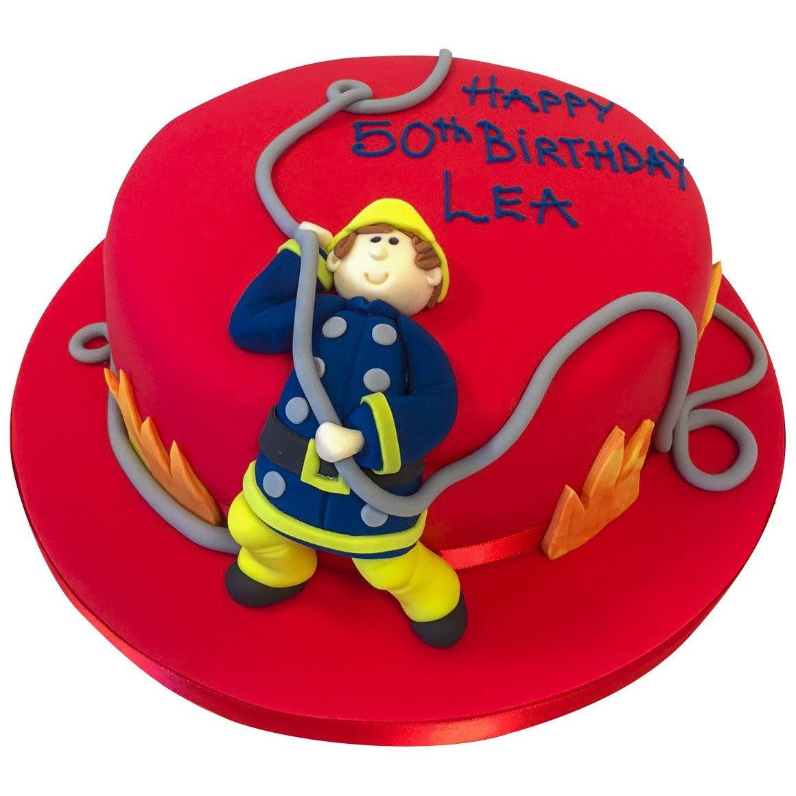 Fireman Cake Topper Fireman Sam Cake Topper Decoration Round Circle